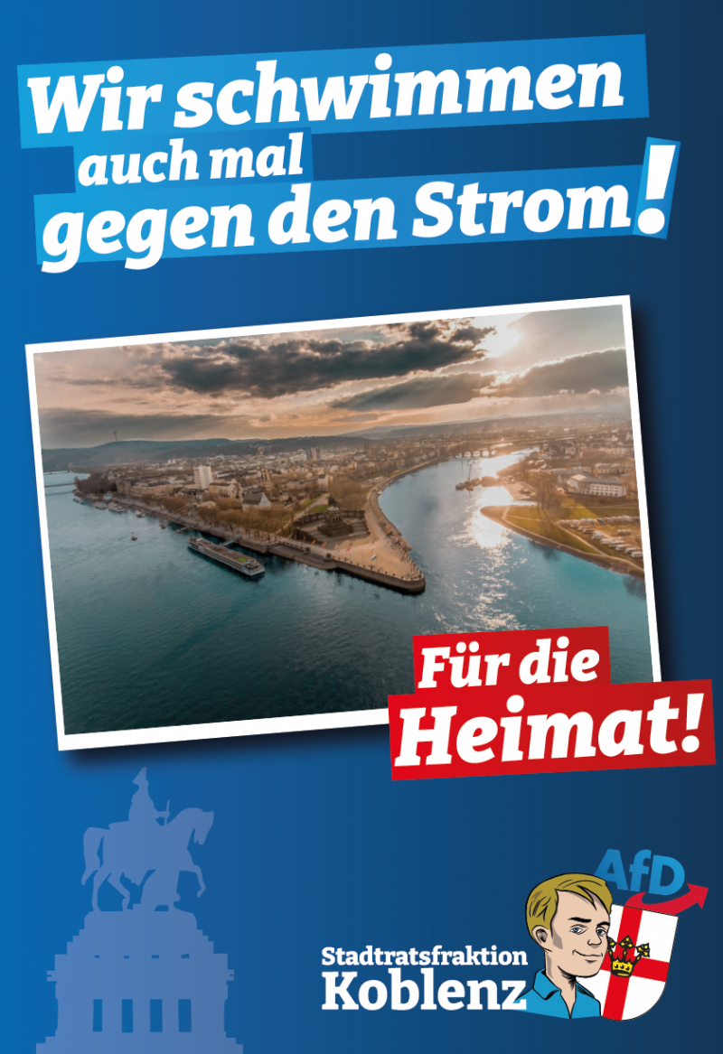 Neues Flugblatt der Koblenzer Stadtratsfraktion der AfD: Gekommen, um ...
